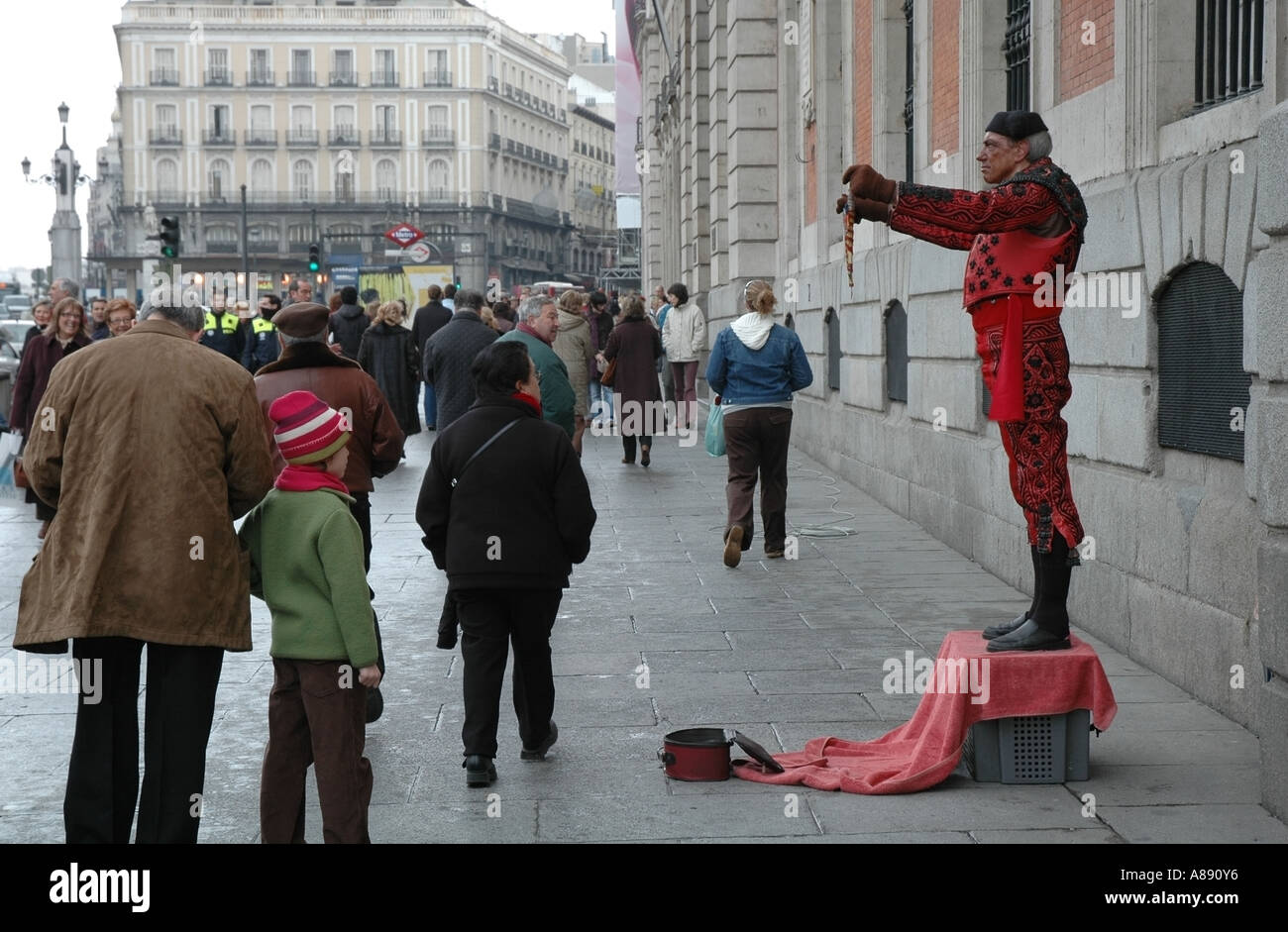 Street performer, busker matador, Madrid, Spain, Europe, EU Stock Photo ...