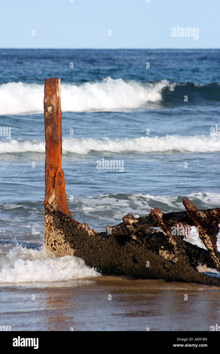 Wreck of the SS Dicky Sunshine Coast Queensland BdA10660 Stock Photo ...