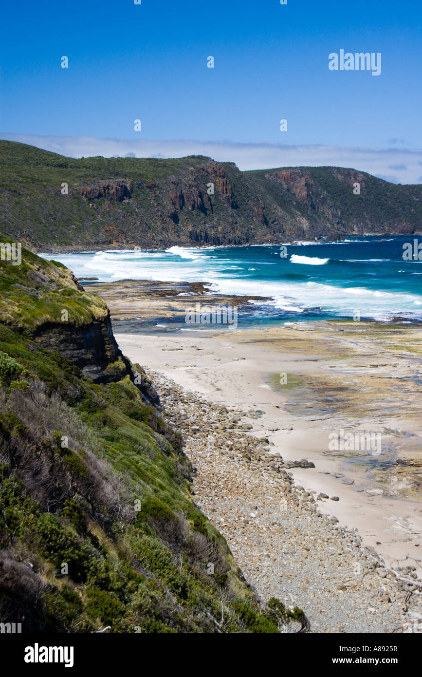 Cliffs at South Cape Bay Stock Photo - Alamy