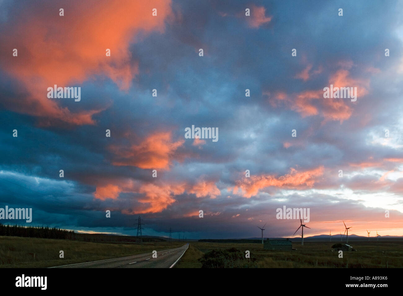 Turbine electricity sunset hi-res stock photography and images - Alamy