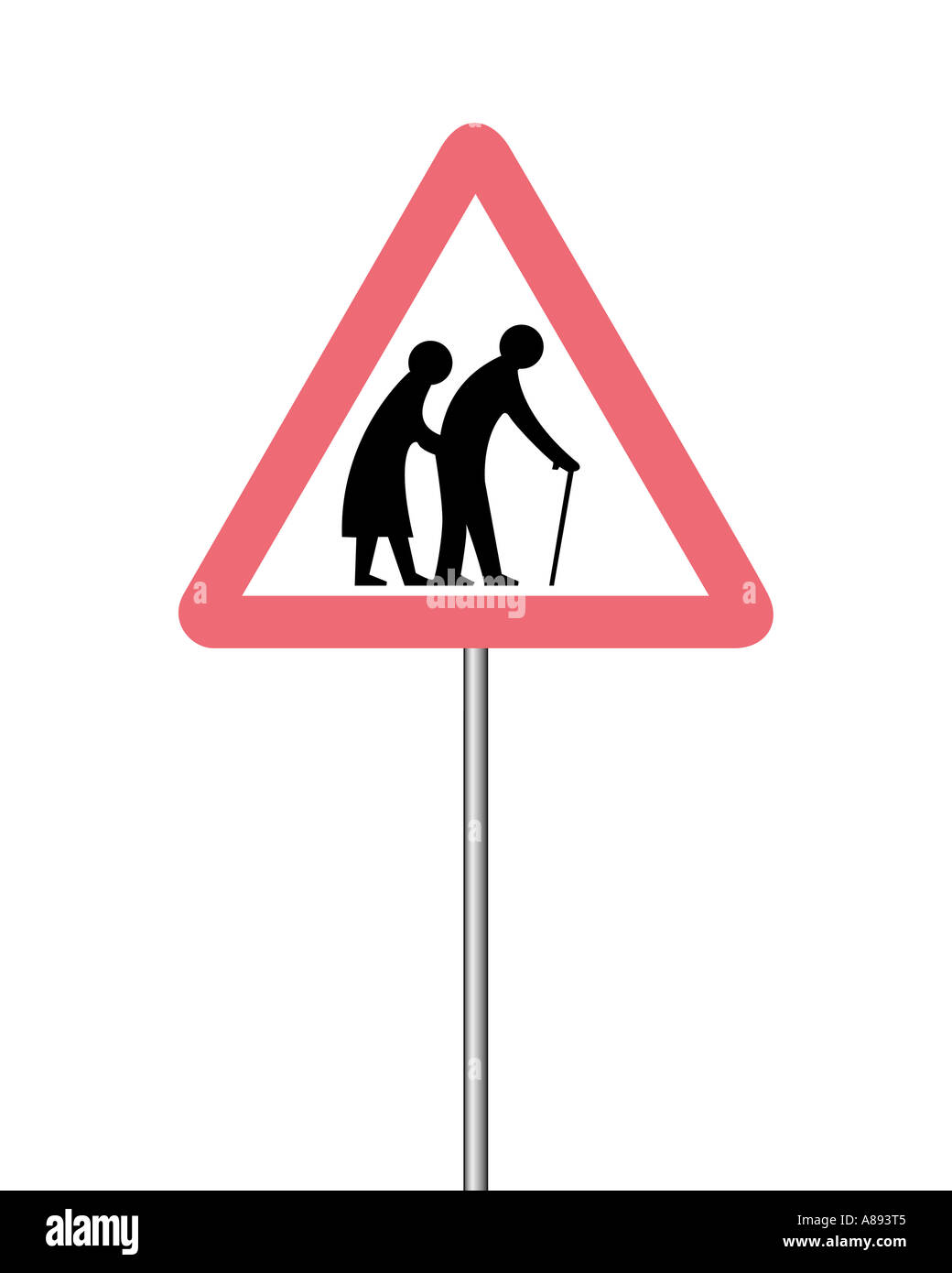 Elderly People Road Traffic Sign Stock Photos & Elderly People Road ...