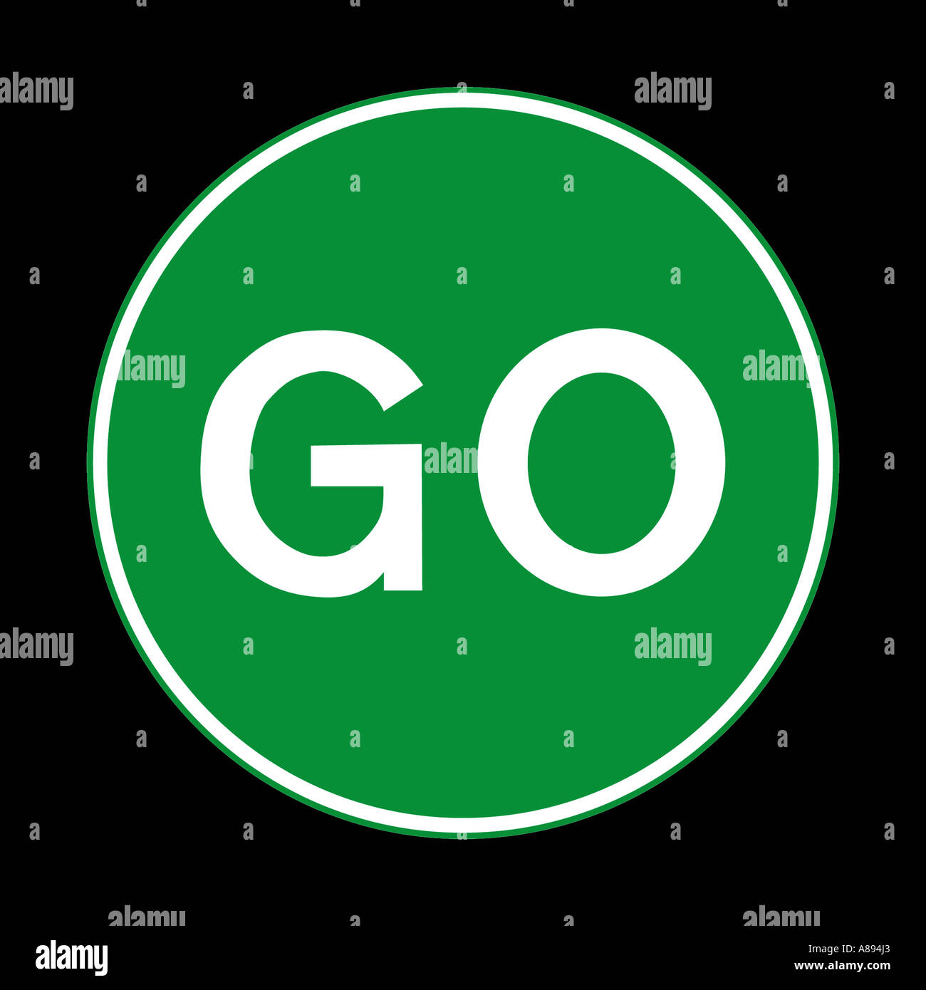 Go Road sign on black background Stock Photo - Alamy