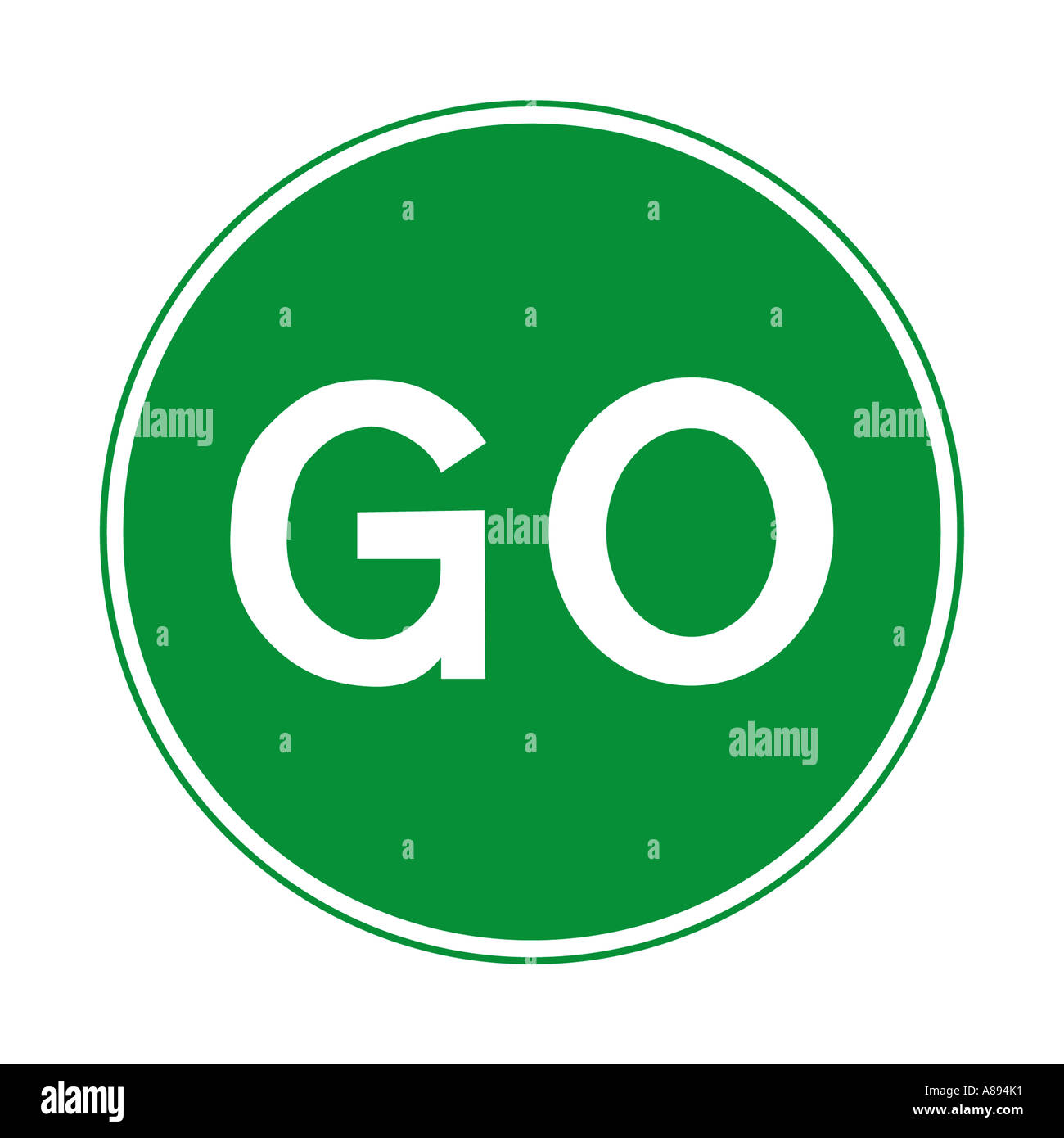 Go Road sign on white background Stock Photo - Alamy
