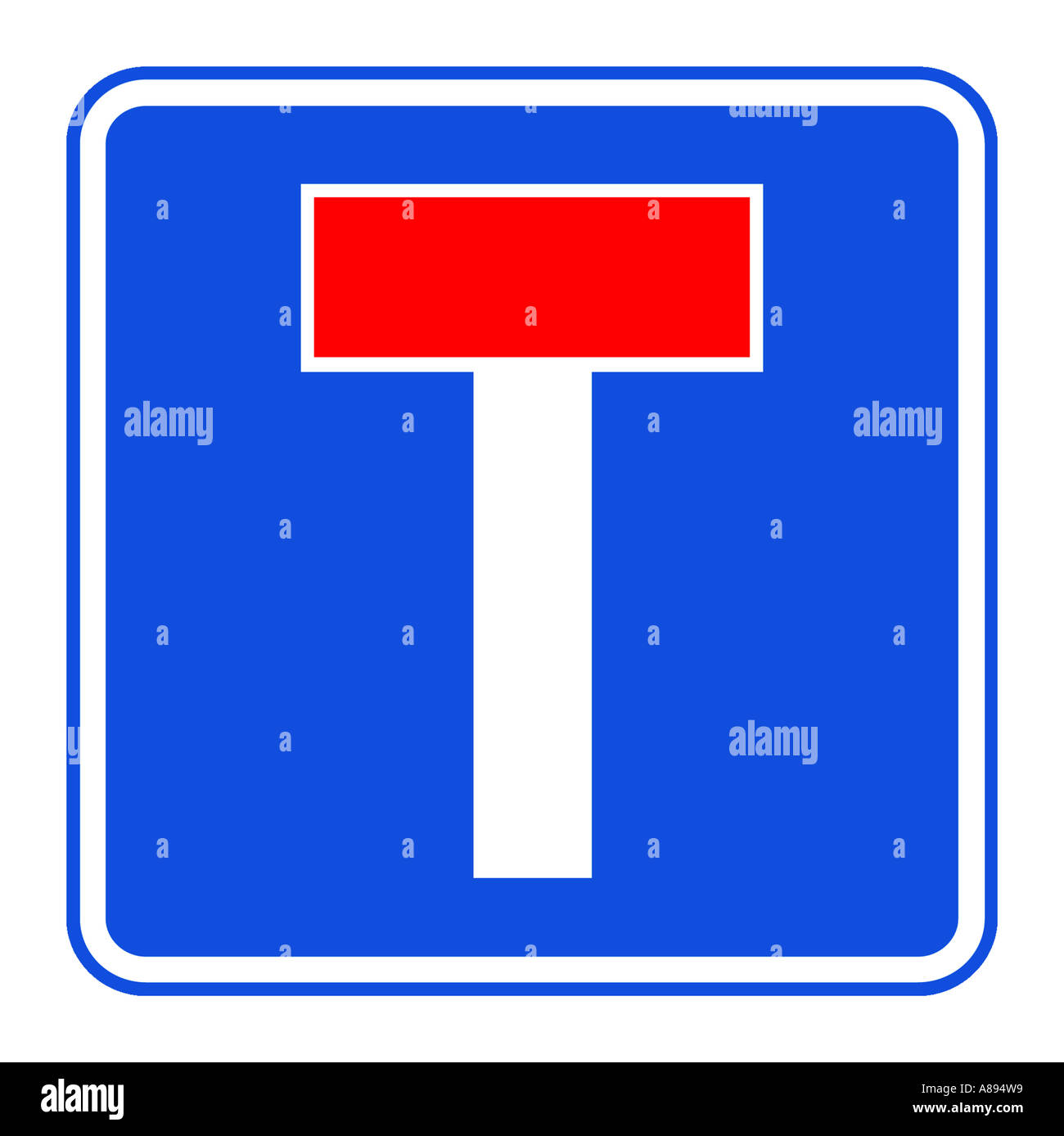 No Through Road sign on white background Stock Photo - Alamy