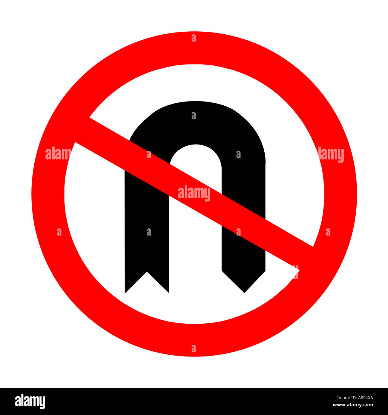 No u turns sign hi-res stock photography and images - Alamy