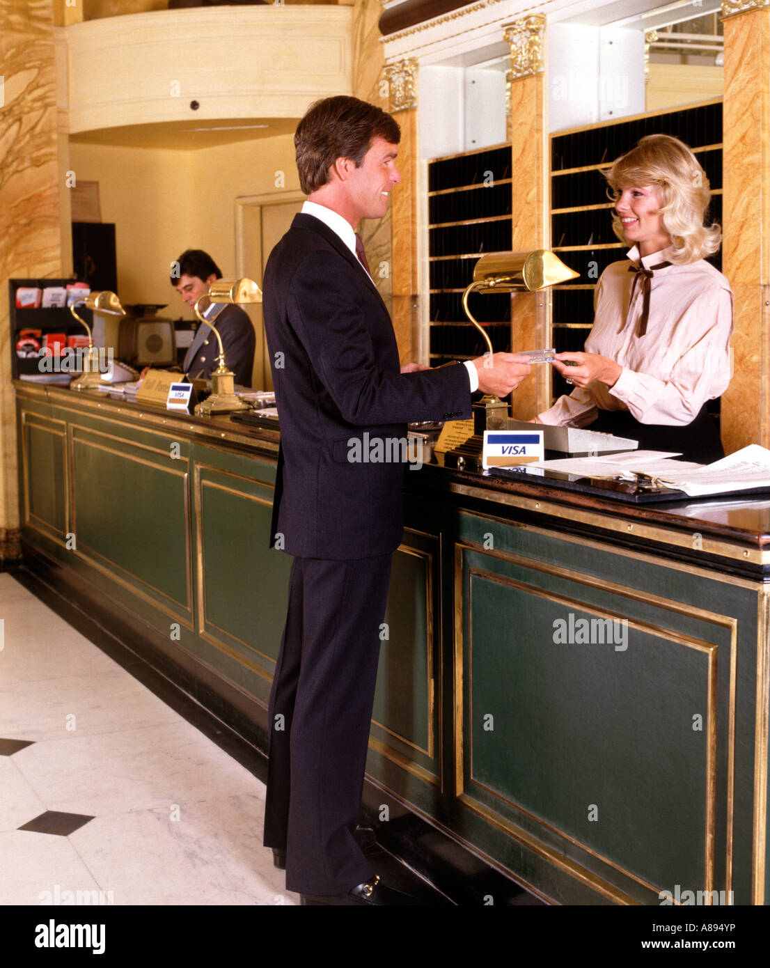 Credit card transaction at the Dorchester hotel in London Stock Photo ...