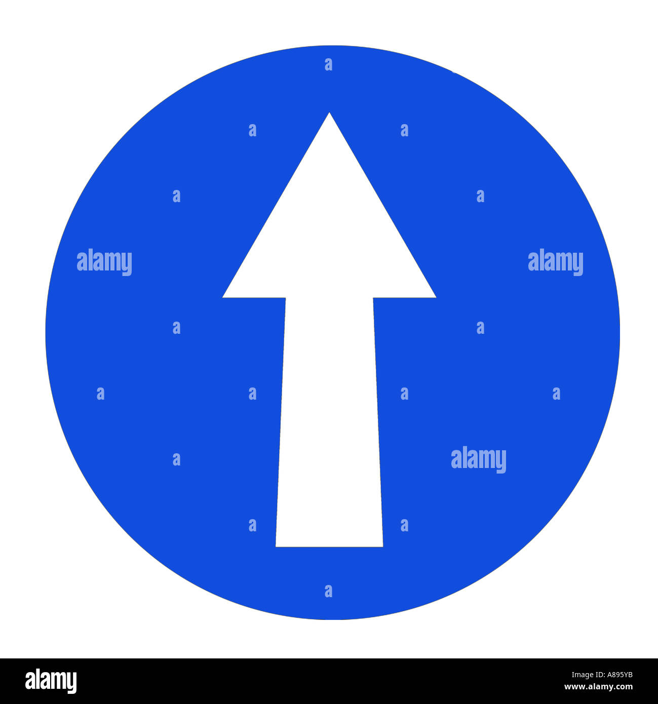 One Way traffic road sign on white background Stock Photo - Alamy