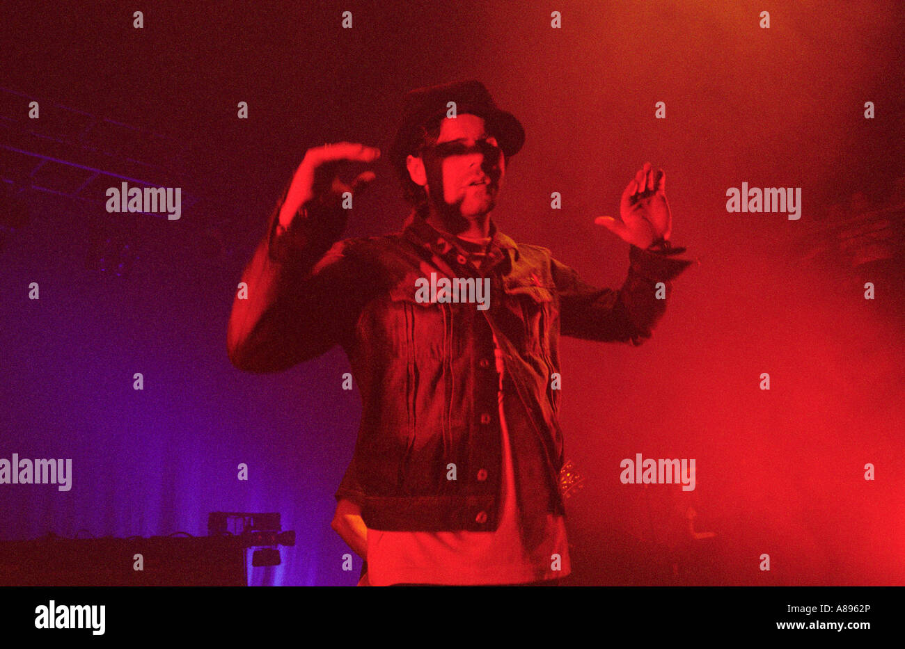 the lead singer of the charlatans Tim Burgess performing live in ...