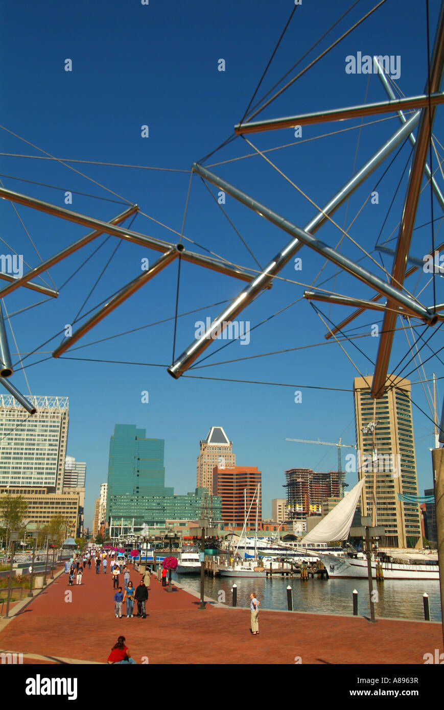 USA Maryland Baltimore A view from the The Maryland Science Center ...