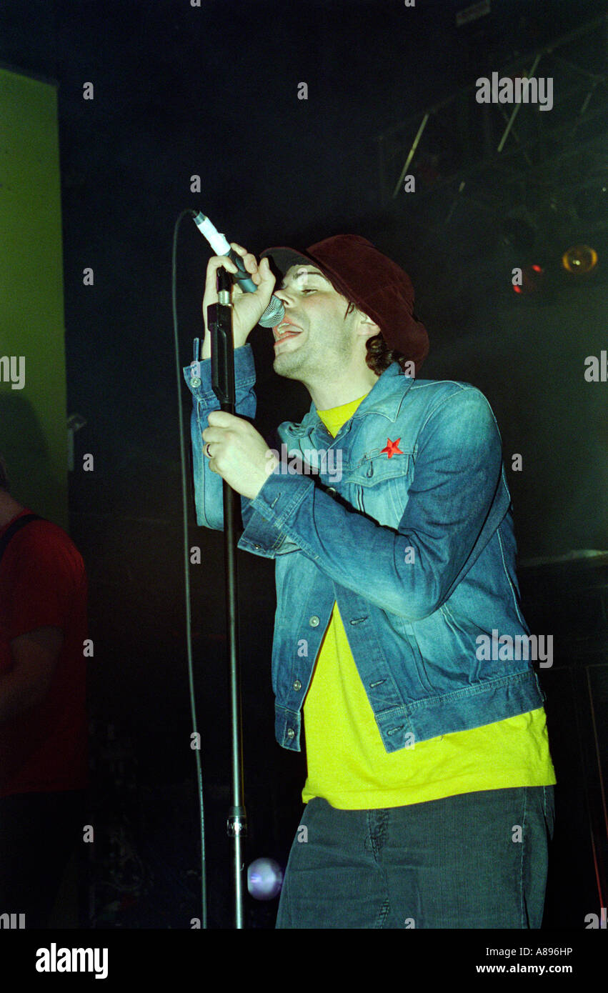 the lead singer of the charlatans Tim Burgess performing live in ...