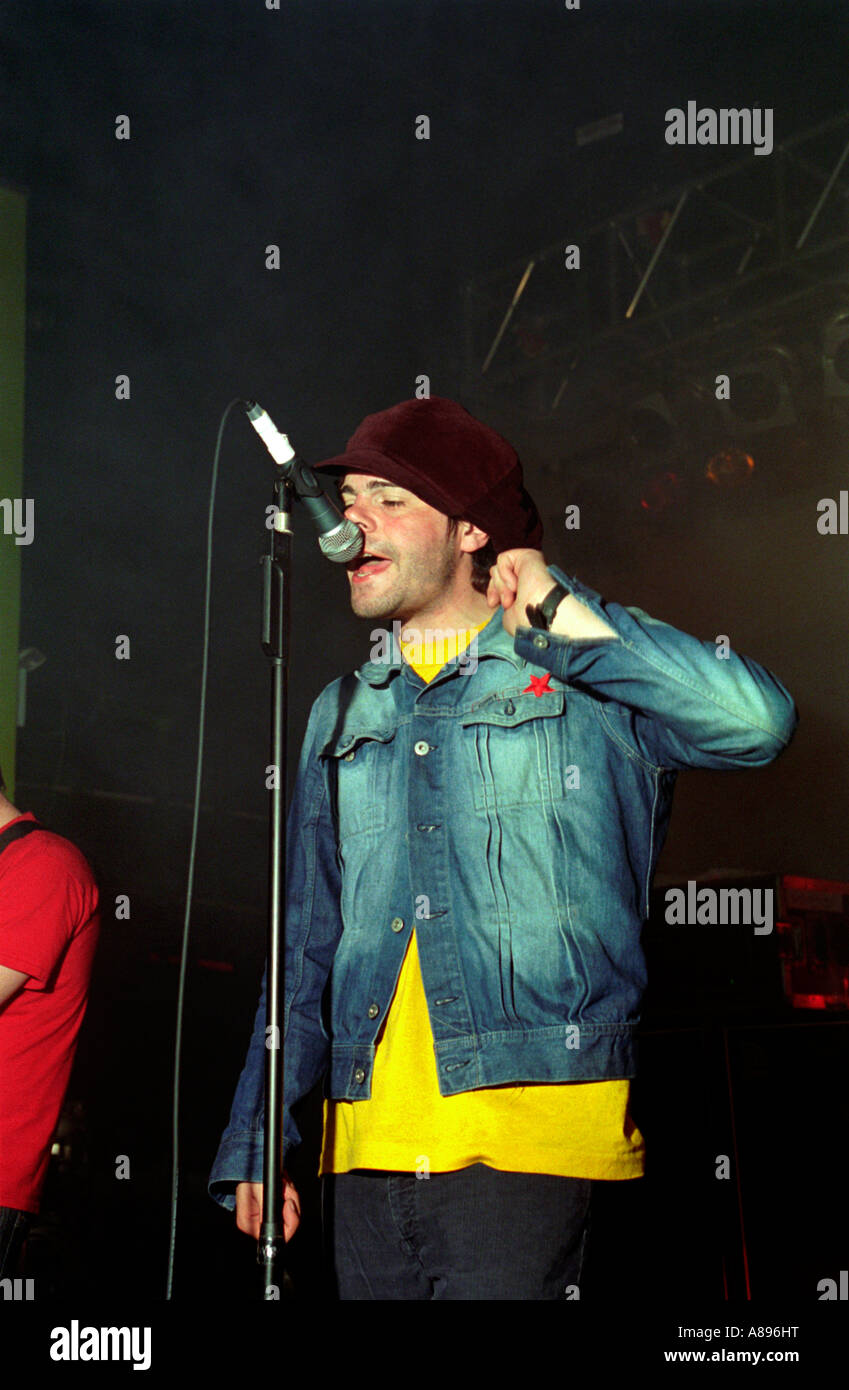 the lead singer of the charlatans Tim Burgess performing live in ...