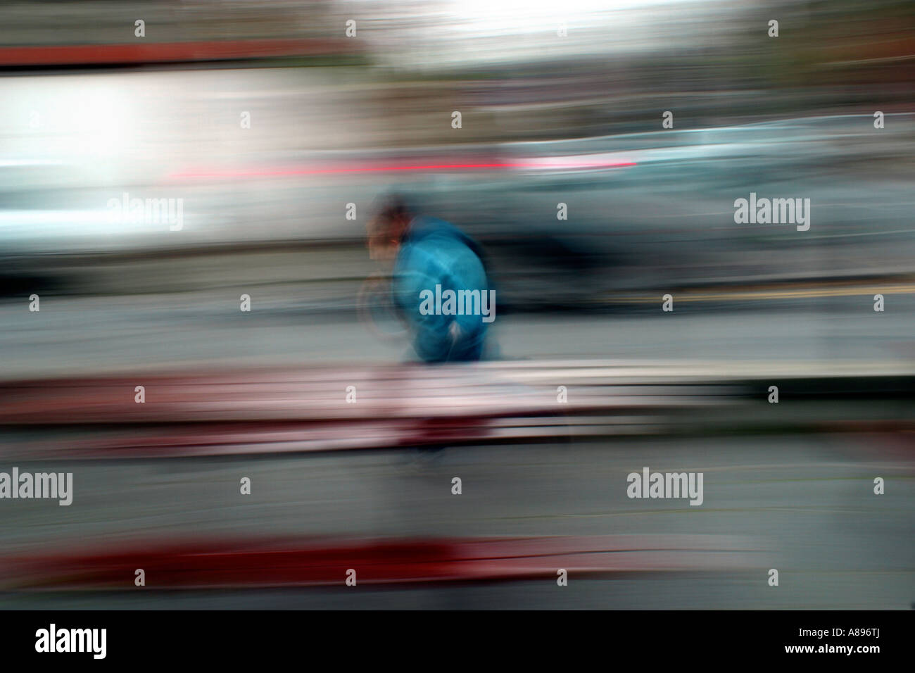 Young boy running in the street Stock Photo - Alamy