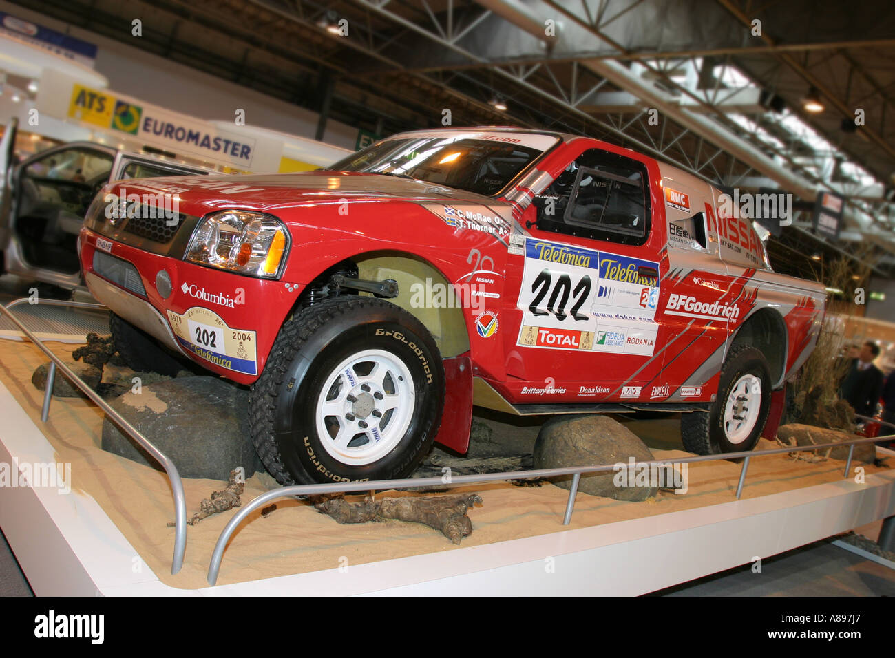 The 2004 Nissan pick-up as driven by Colin McRea in the Dakar rally ...