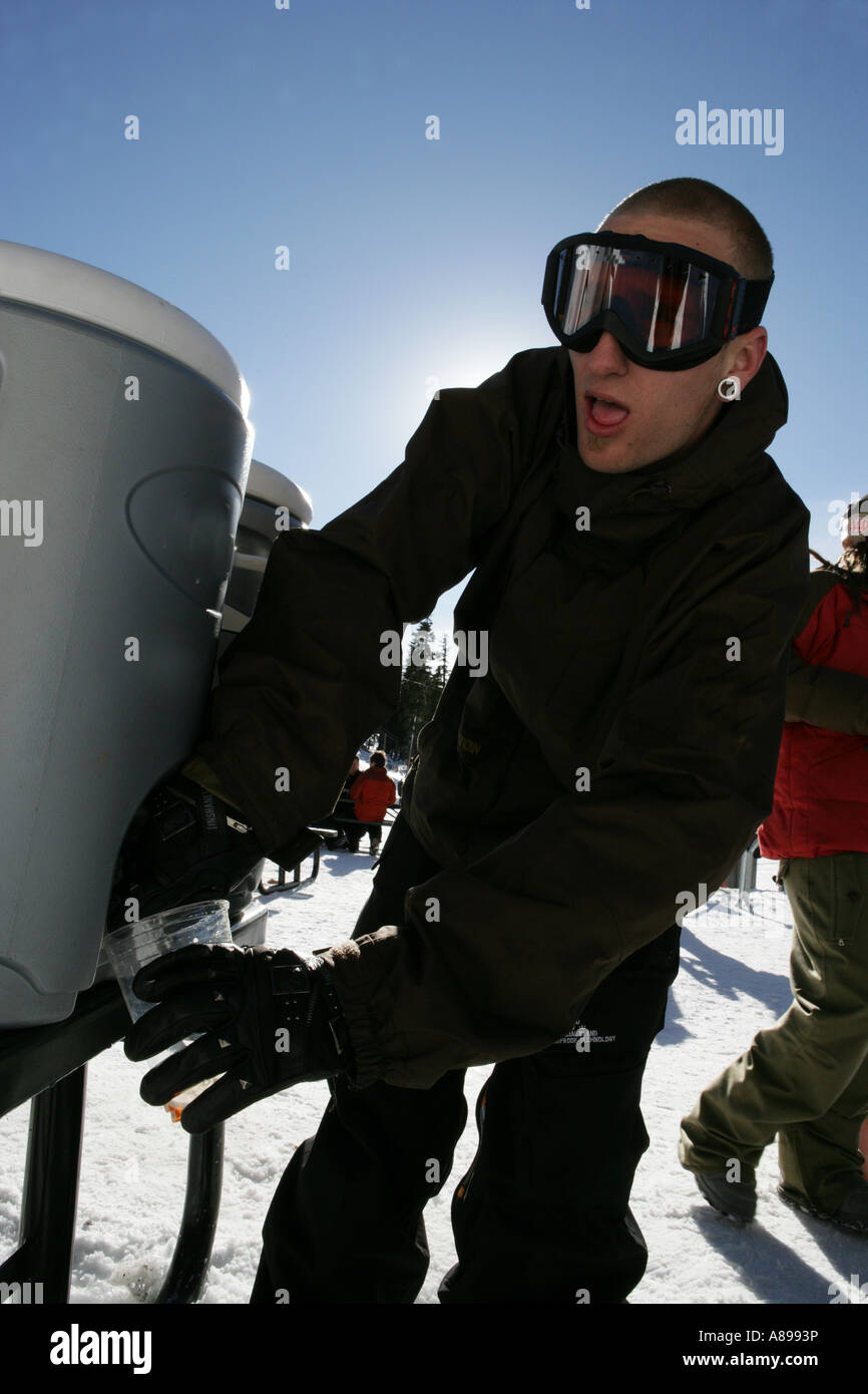 Young woman enjoying drink next hi-res stock photography and images - Alamy