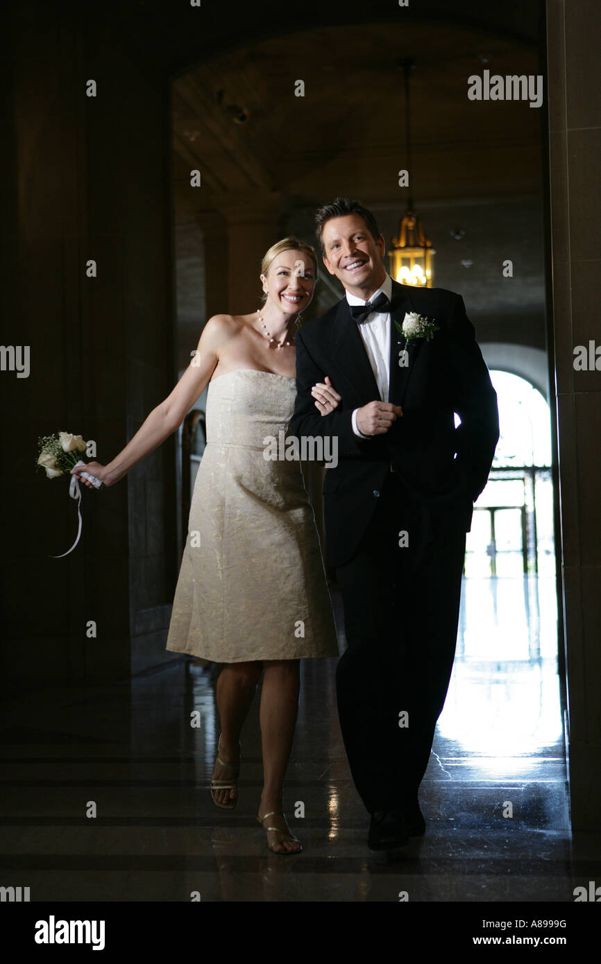 Happy boomer couple walking Stock Photo - Alamy