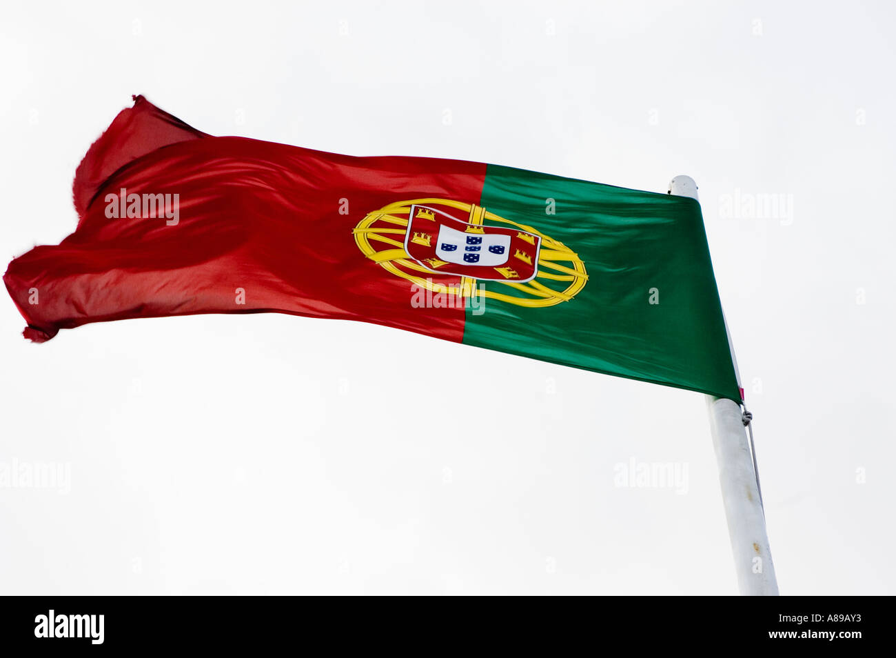 Portugal, Lisbon, Flag of Portugal Stock Photo - Alamy