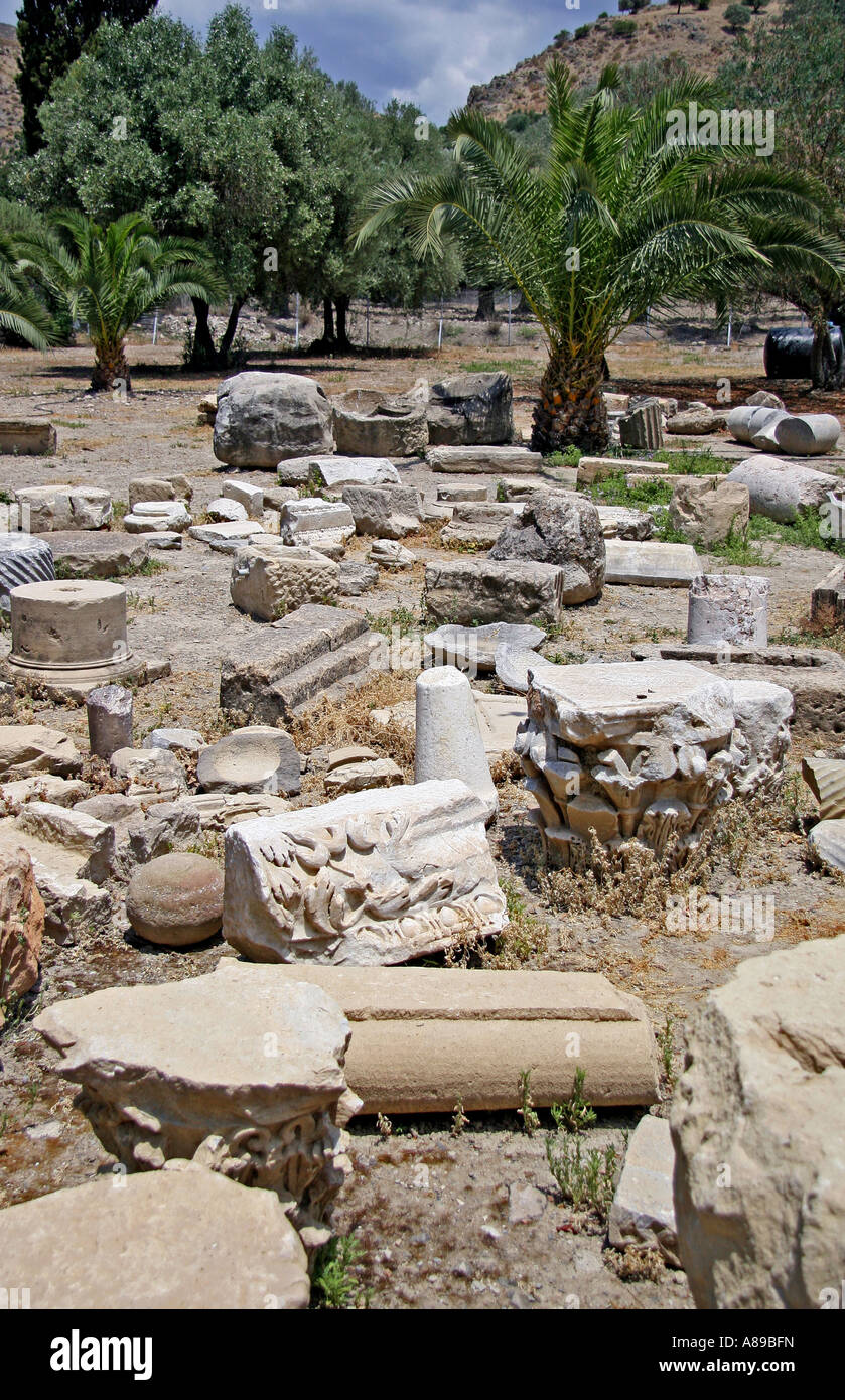 Minoan settlement, excavation site Gortys, Crete, Greece Stock Photo ...