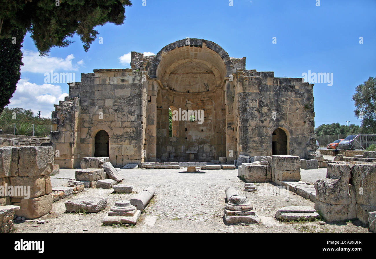 Titus Basilica, excavation site Gortys, Crete, Greece Stock Photo - Alamy