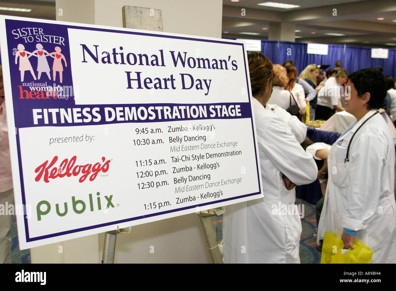 Miami Florida,National Woman's Heart Day Health Fair,sign,fitness ...