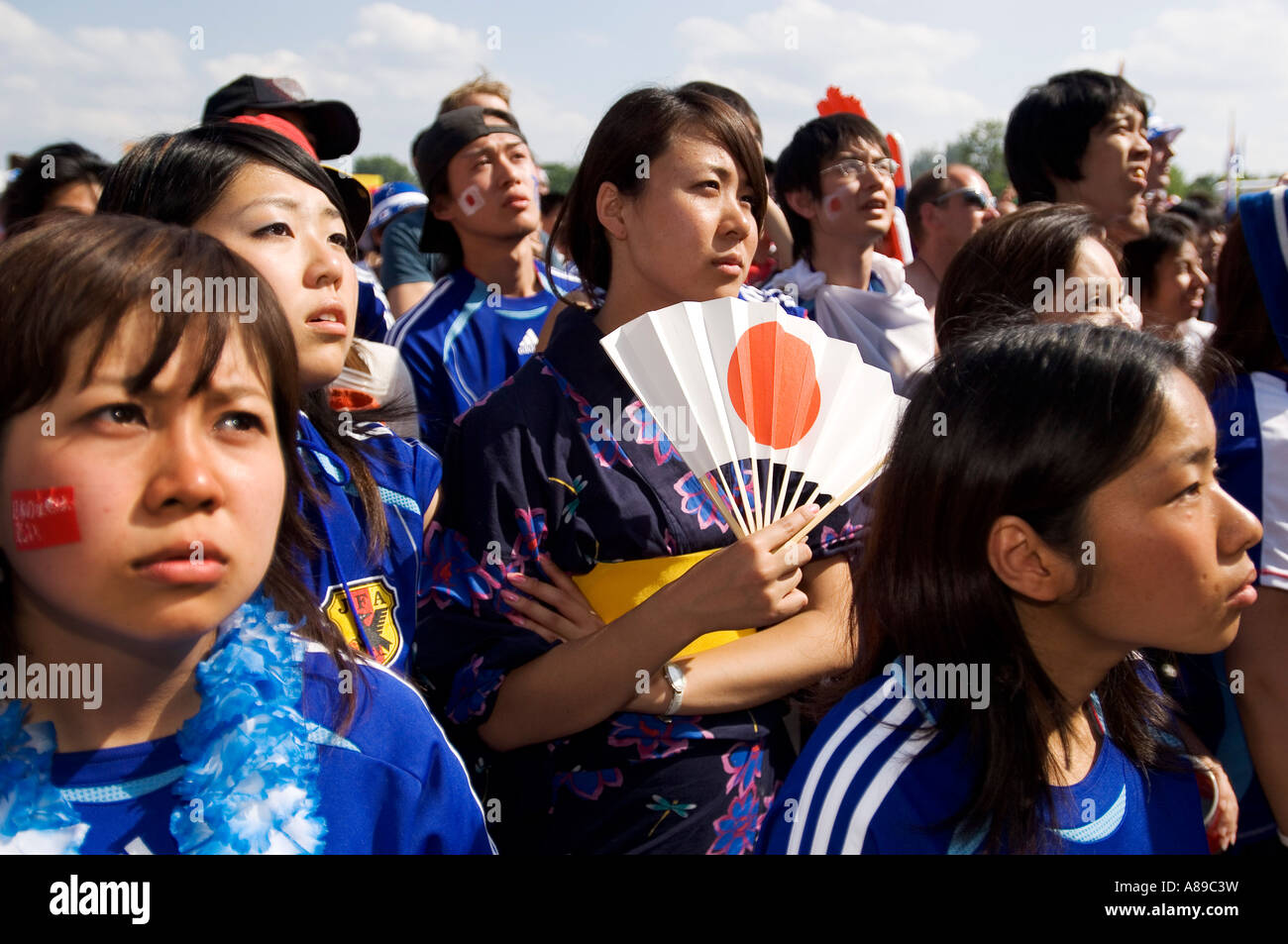 Japanese soccer fans Stock Photo - Alamy