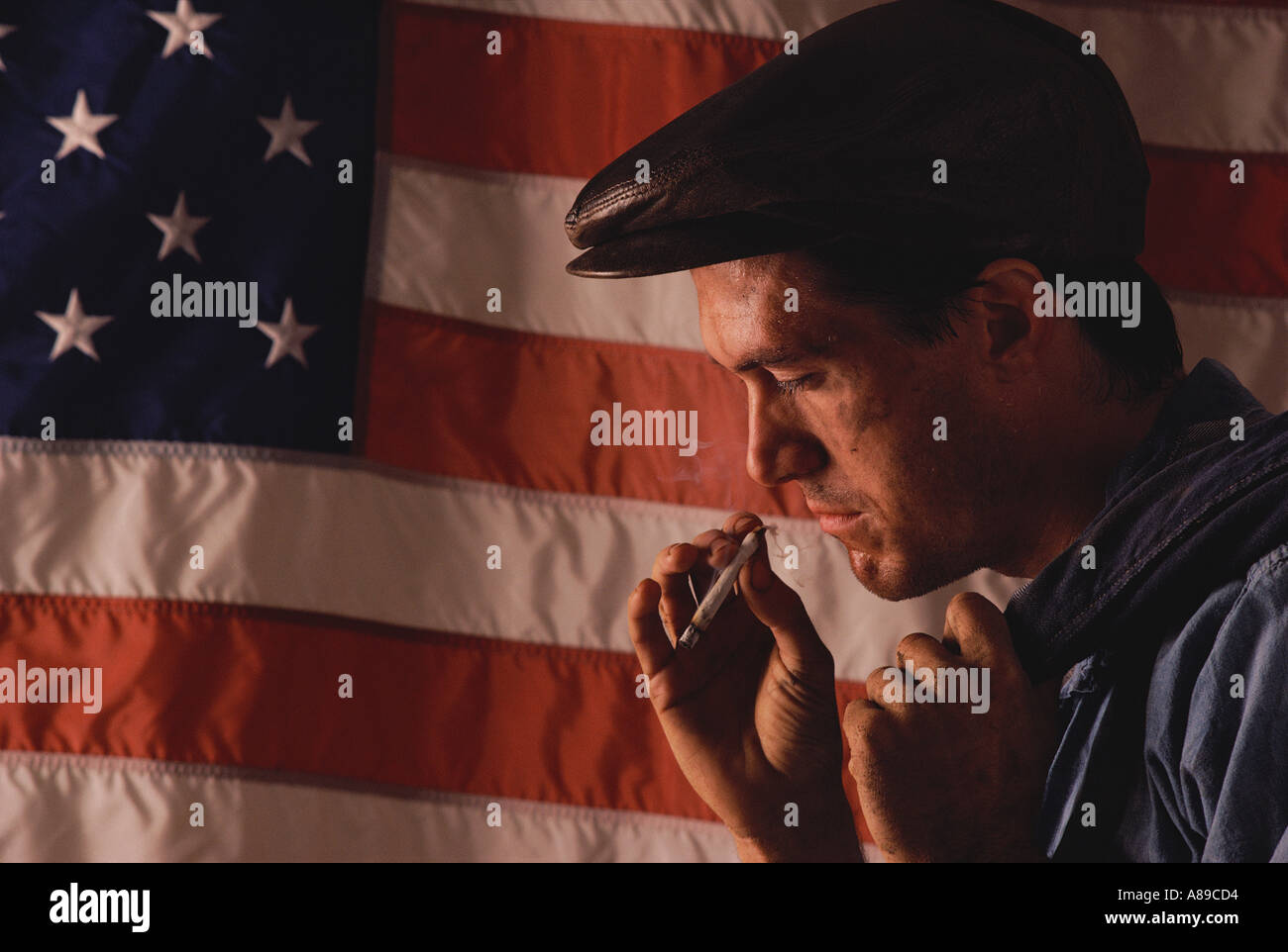 Blue collar workers flag hi-res stock photography and images - Alamy