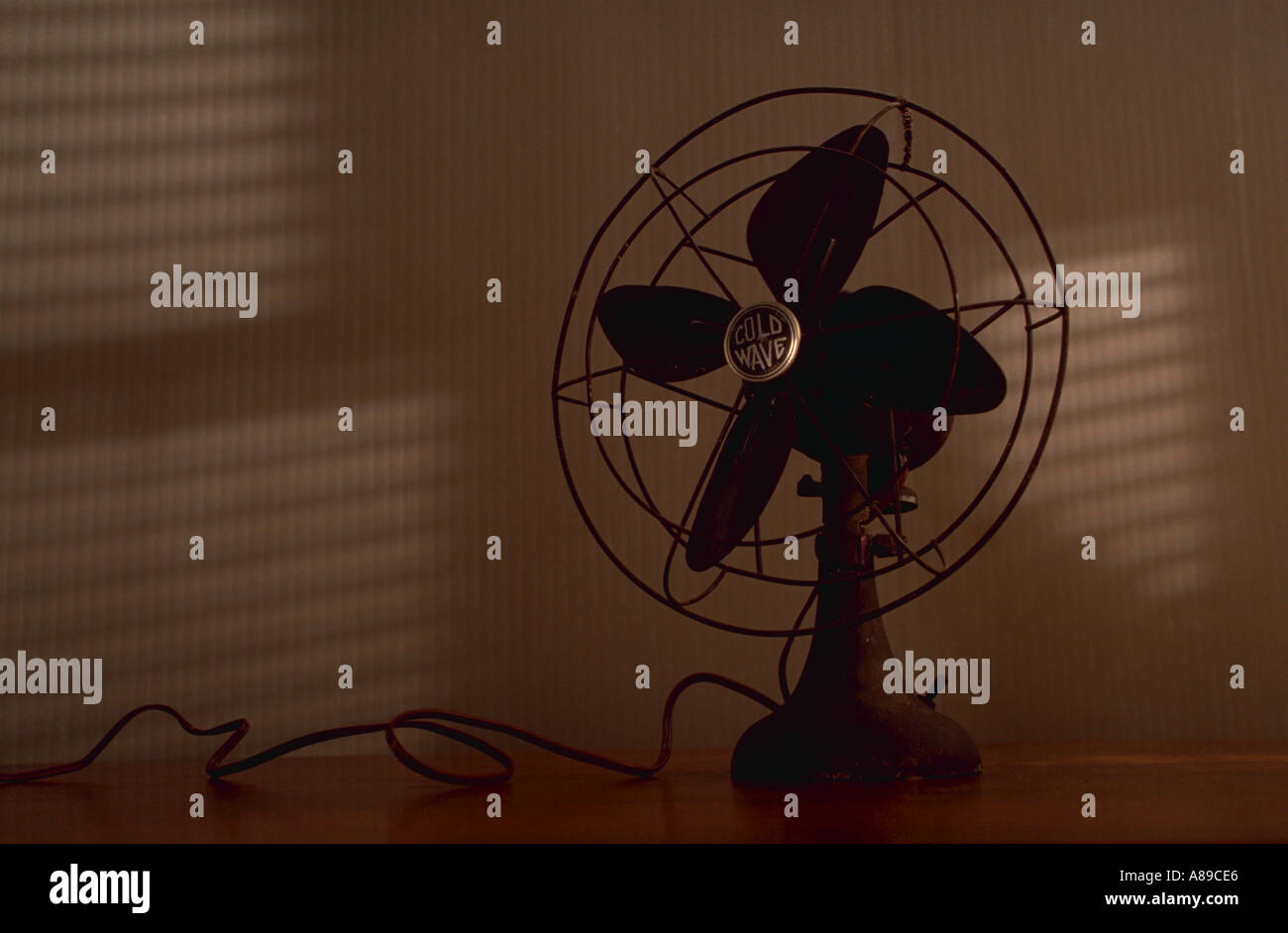 Still life of an old fashioned oscillating fan Stock Photo - Alamy