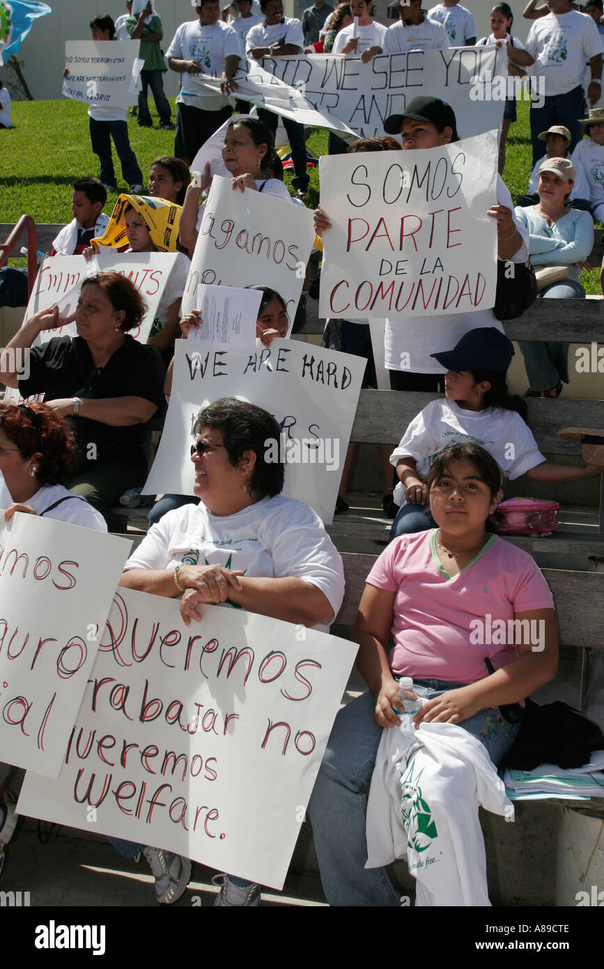 Miami Florida,Bayfront Park,immigrant,s rights protest,Hispanic Latin ...