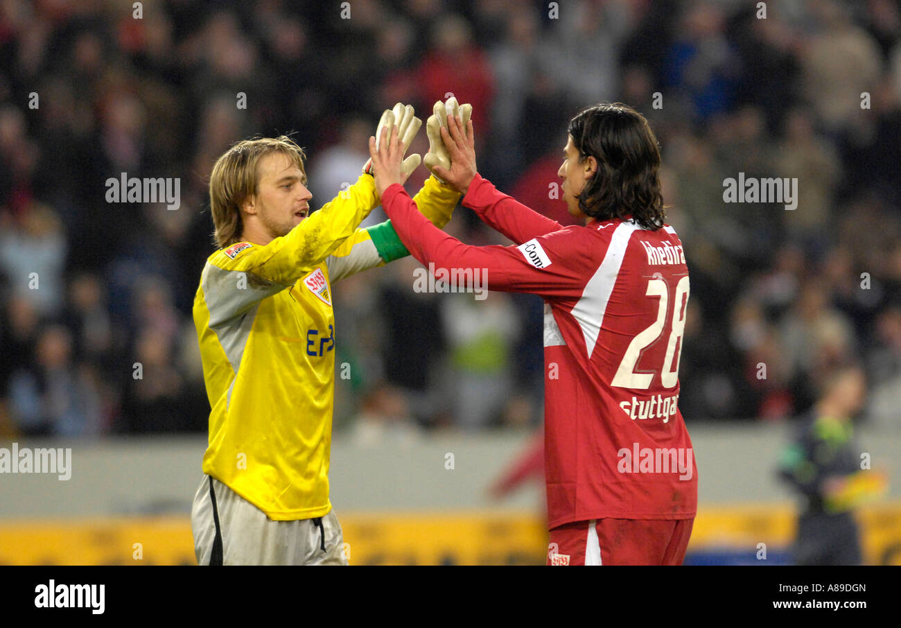 Timo HILDEBRAND and Sami KHEDIRA VfB Stuttgart celebrate victory Stock ...
