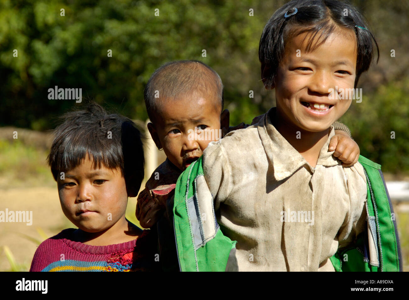 Burmese children in a village Yasakyi Shan State Burma Stock Photo - Alamy