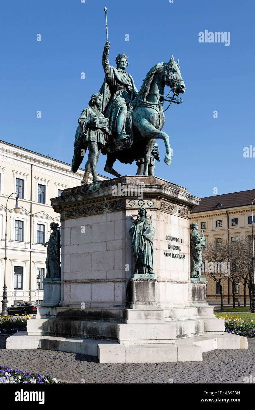 Equestrian monument of king ludwig i hi-res stock photography and ...