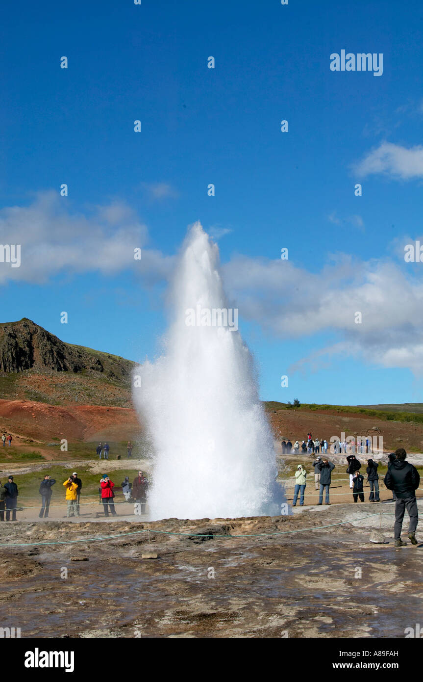 Strokkur geyser, Iceland Stock Photo - Alamy