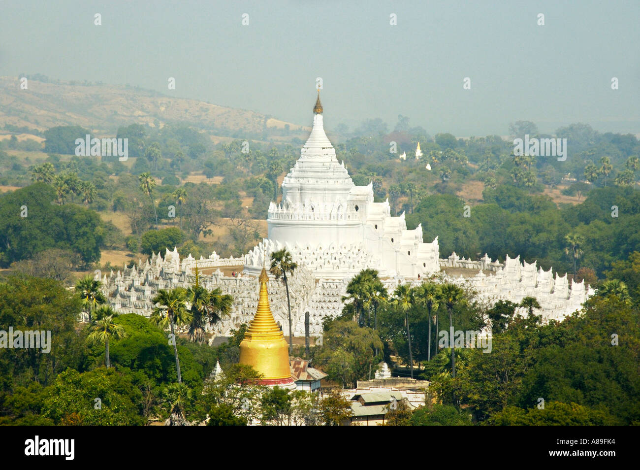 White Hsinbyume Paya Mingun Mandalay Burma Stock Photo - Alamy