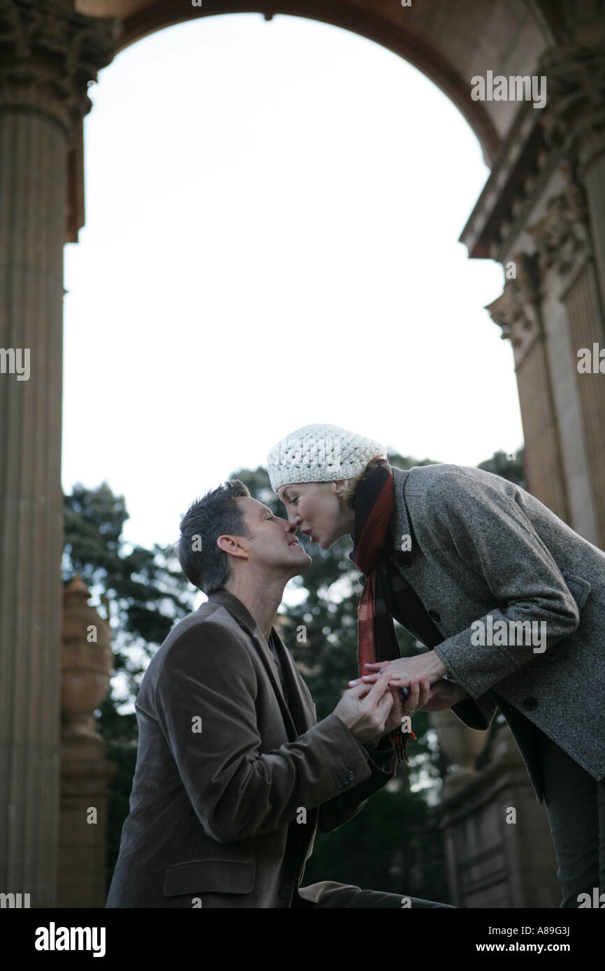 Mature couple proposal Stock Photo - Alamy