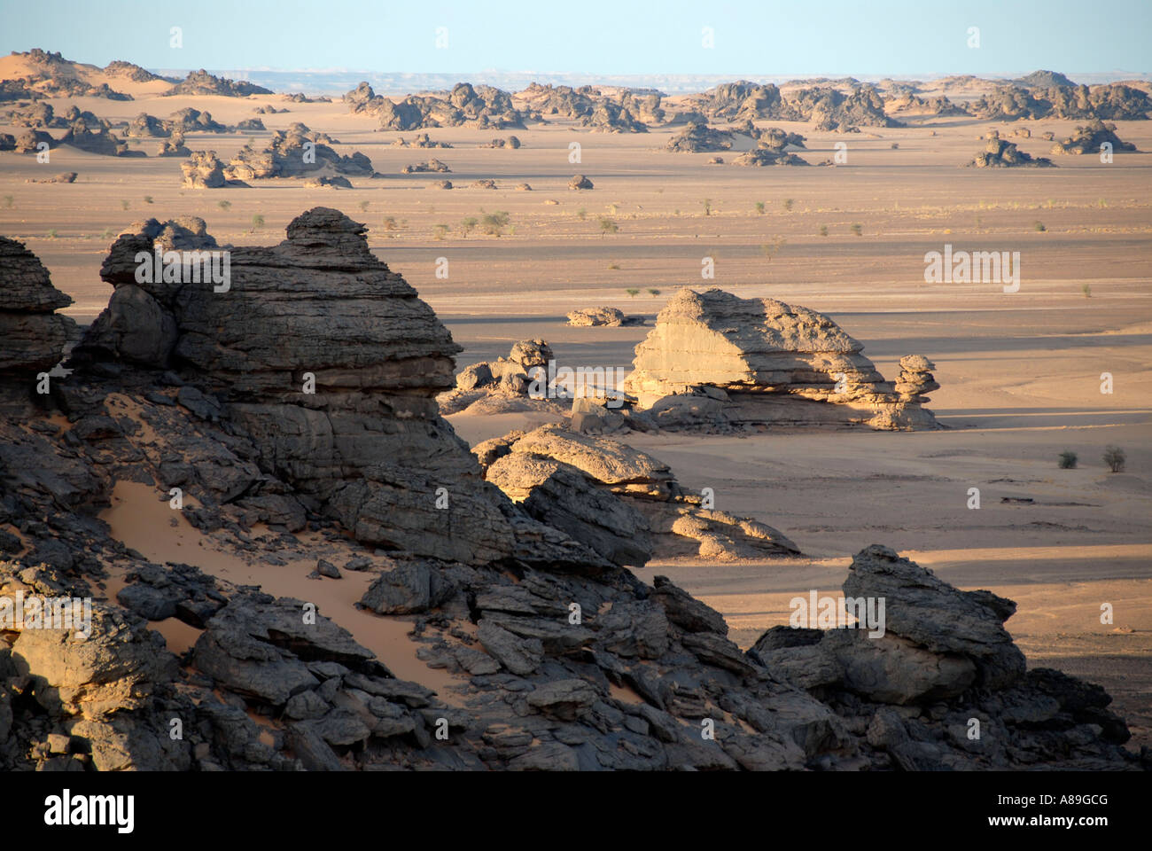Bizarre rocks in the desert Acacus Libya Stock Photo - Alamy