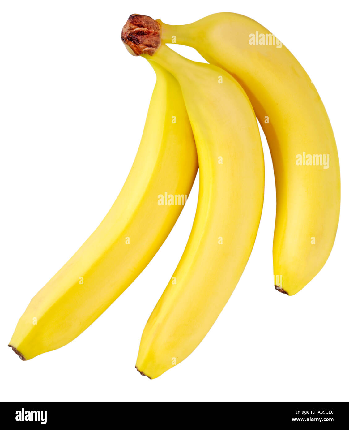 THREE BANANAS ON WHITE Stock Photo - Alamy