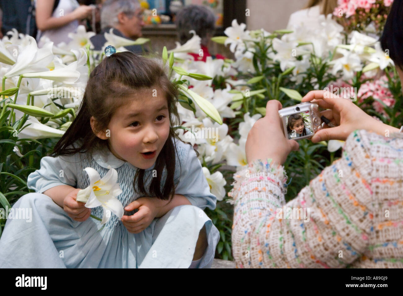 Child being photographed with digital camera Stock Photo - Alamy
