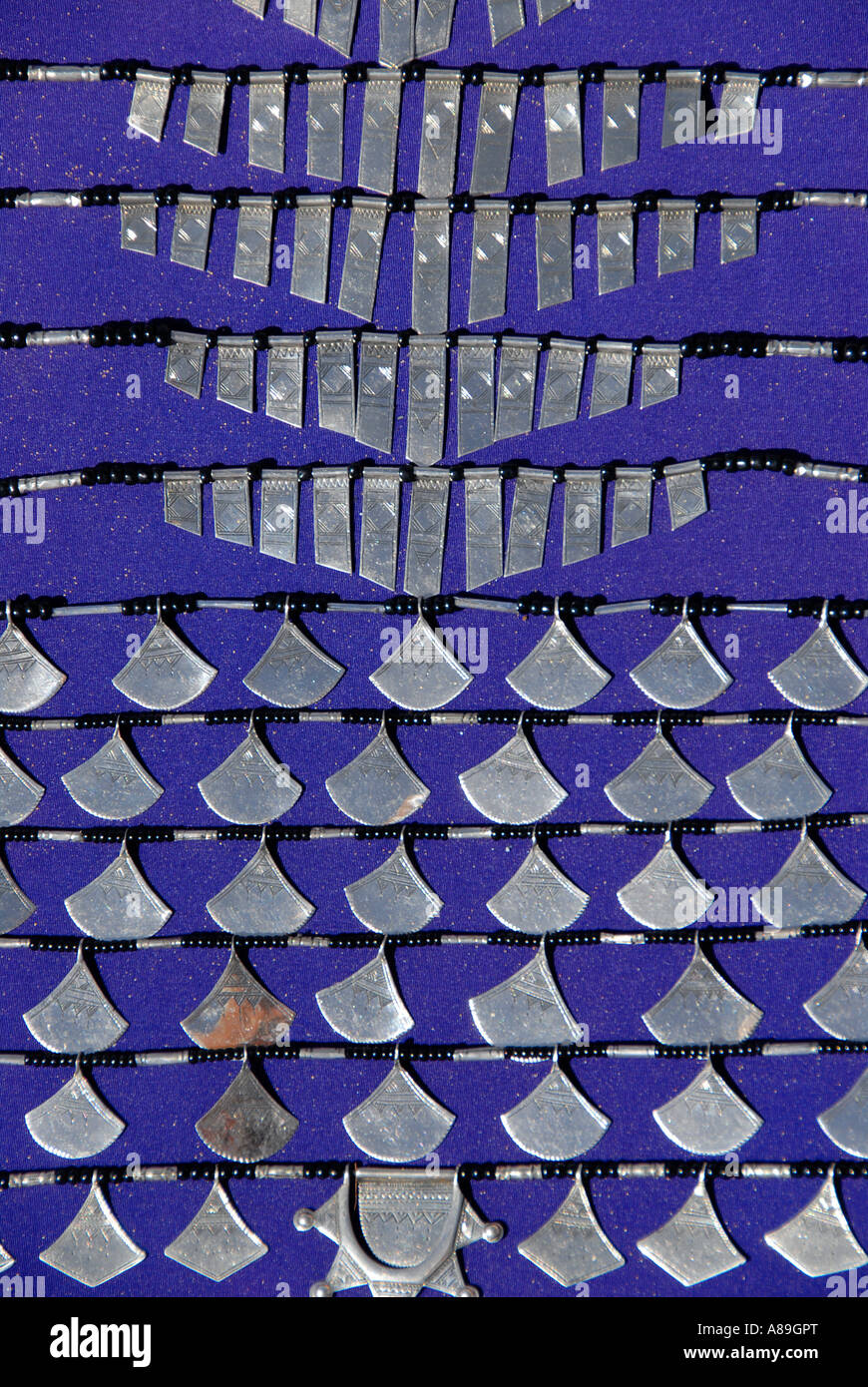 Display of Tuareg silver jewellery Mandara Libya Stock Photo - Alamy