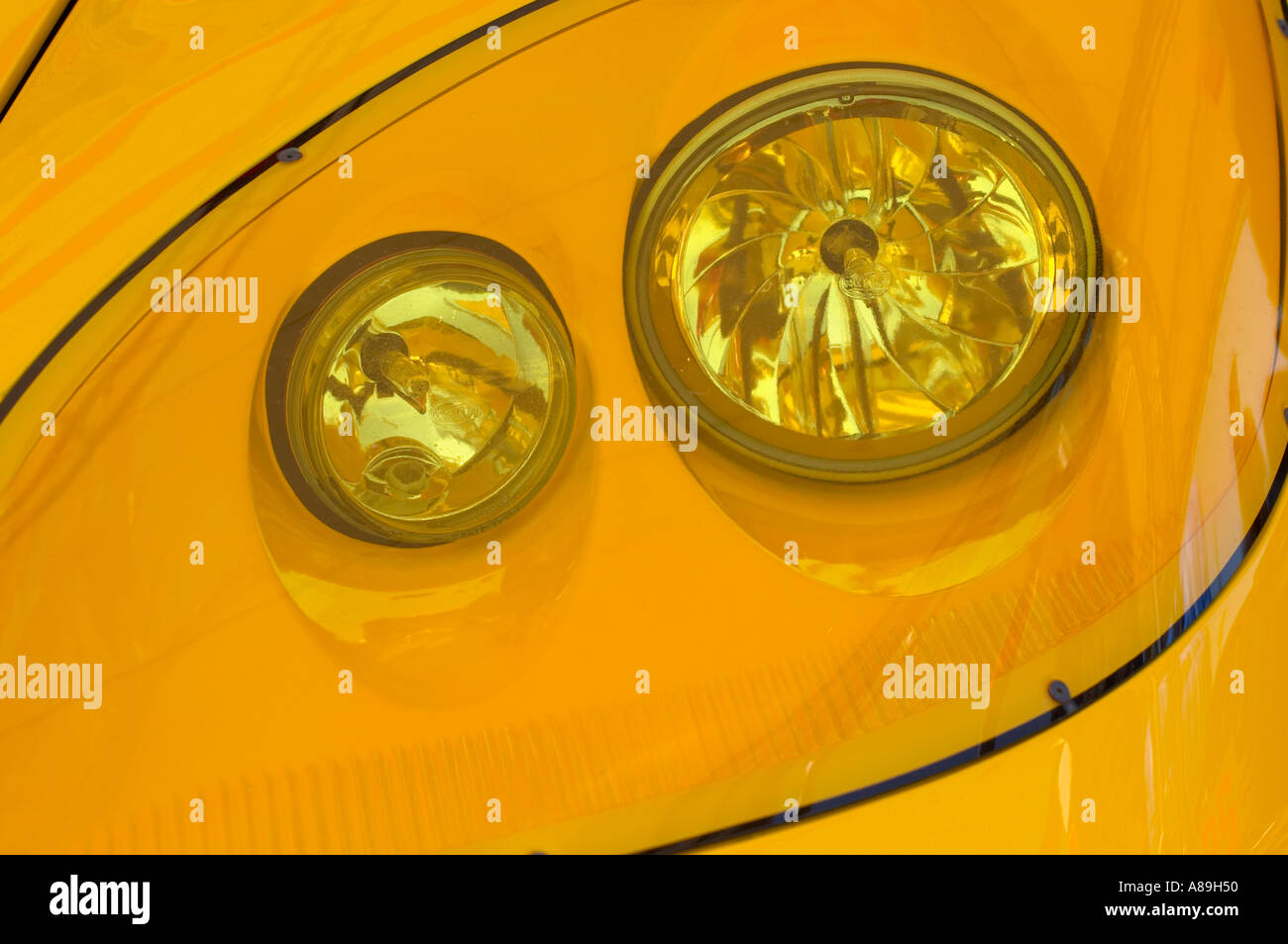 Yellow headlights on Chevrolet Corvette race car Stock Photo - Alamy