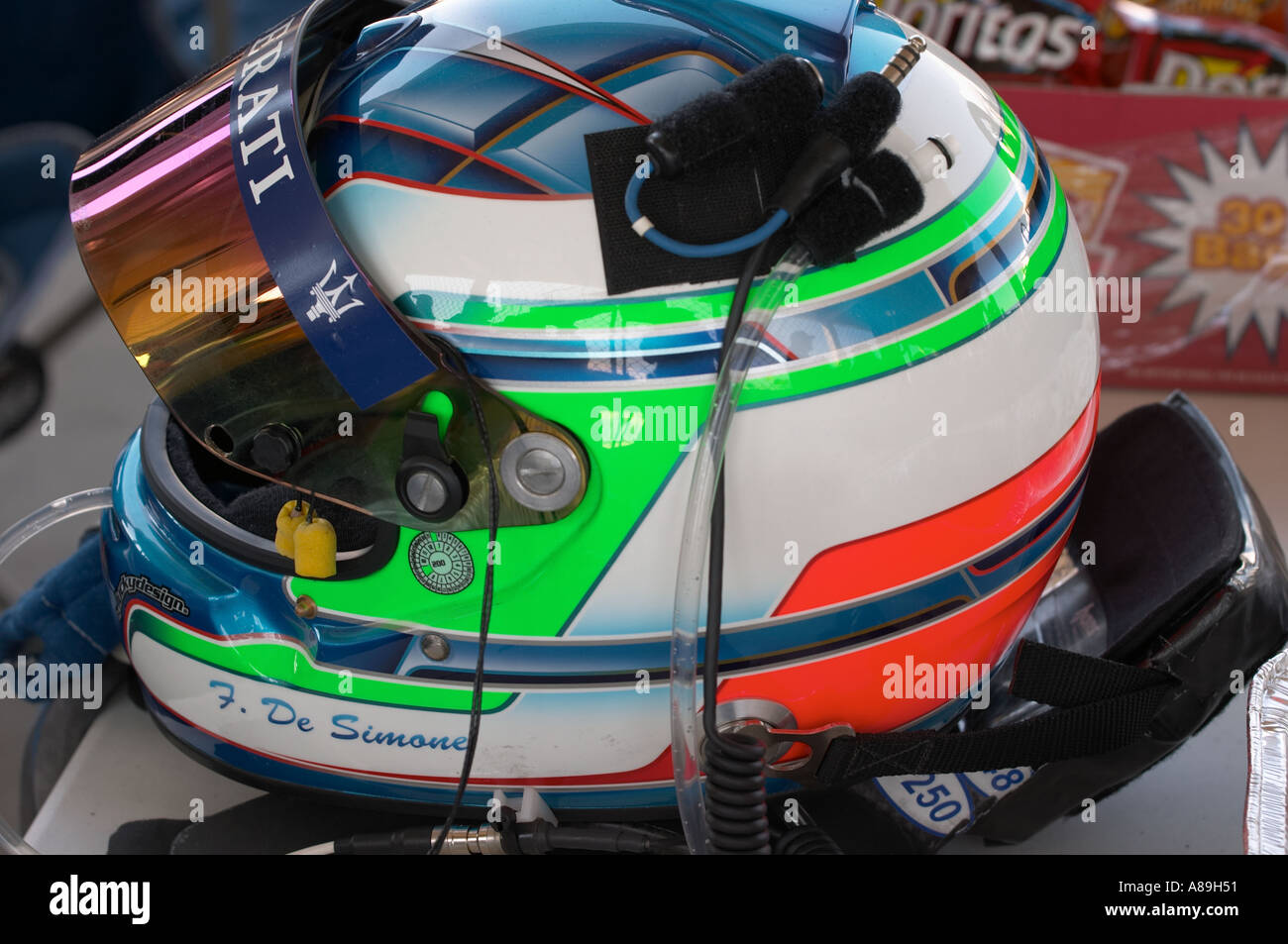 Drivers helmet at the 53rd Annual 12 Hours Of Sebring sports car race ...