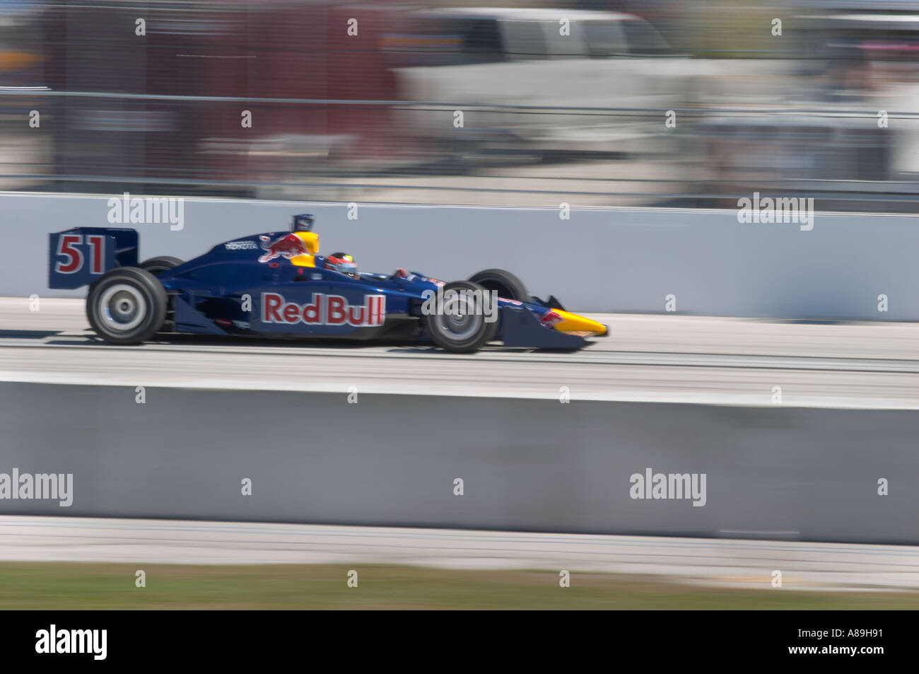 Alex Barron in a Red Bull Cheever Racing IndyCar at the Honda Grand ...