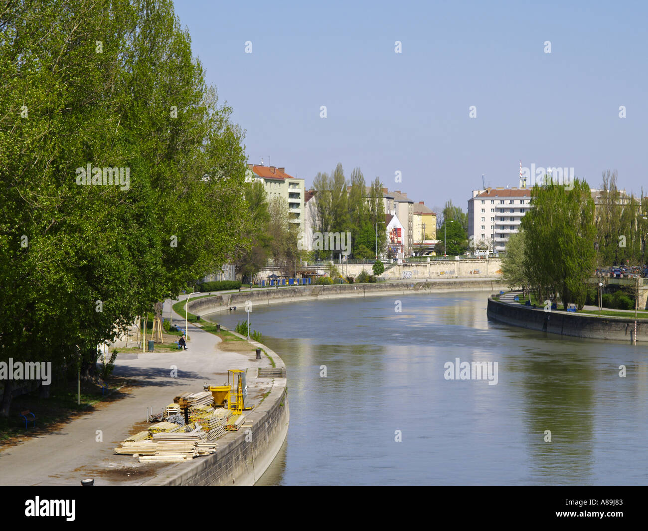 Vienna, Danube channel Stock Photo - Alamy
