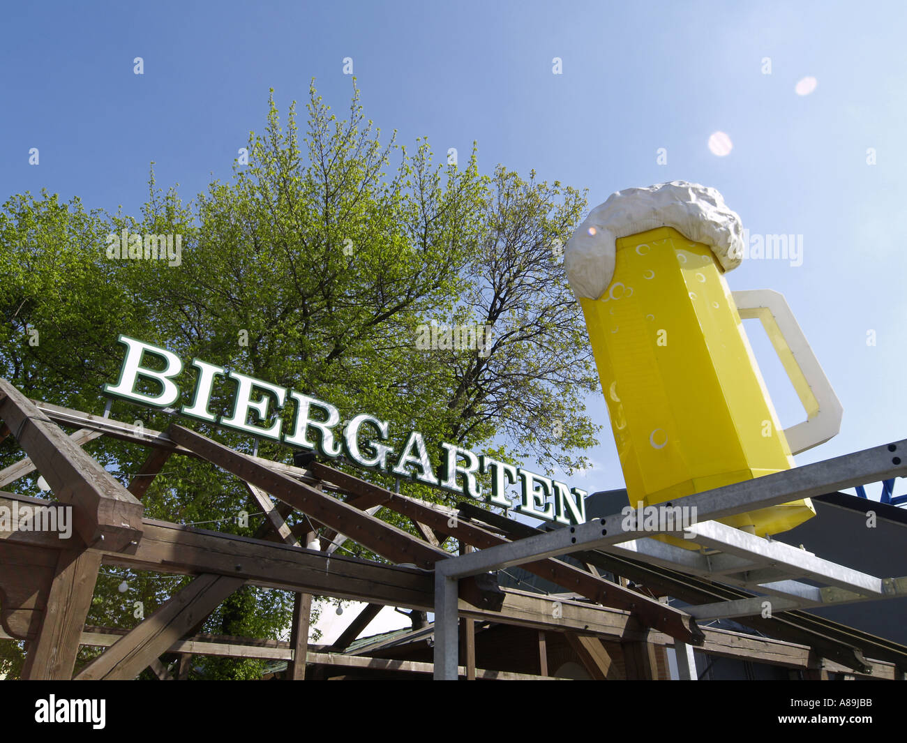 Vienna, Prater, beer garden Stock Photo - Alamy