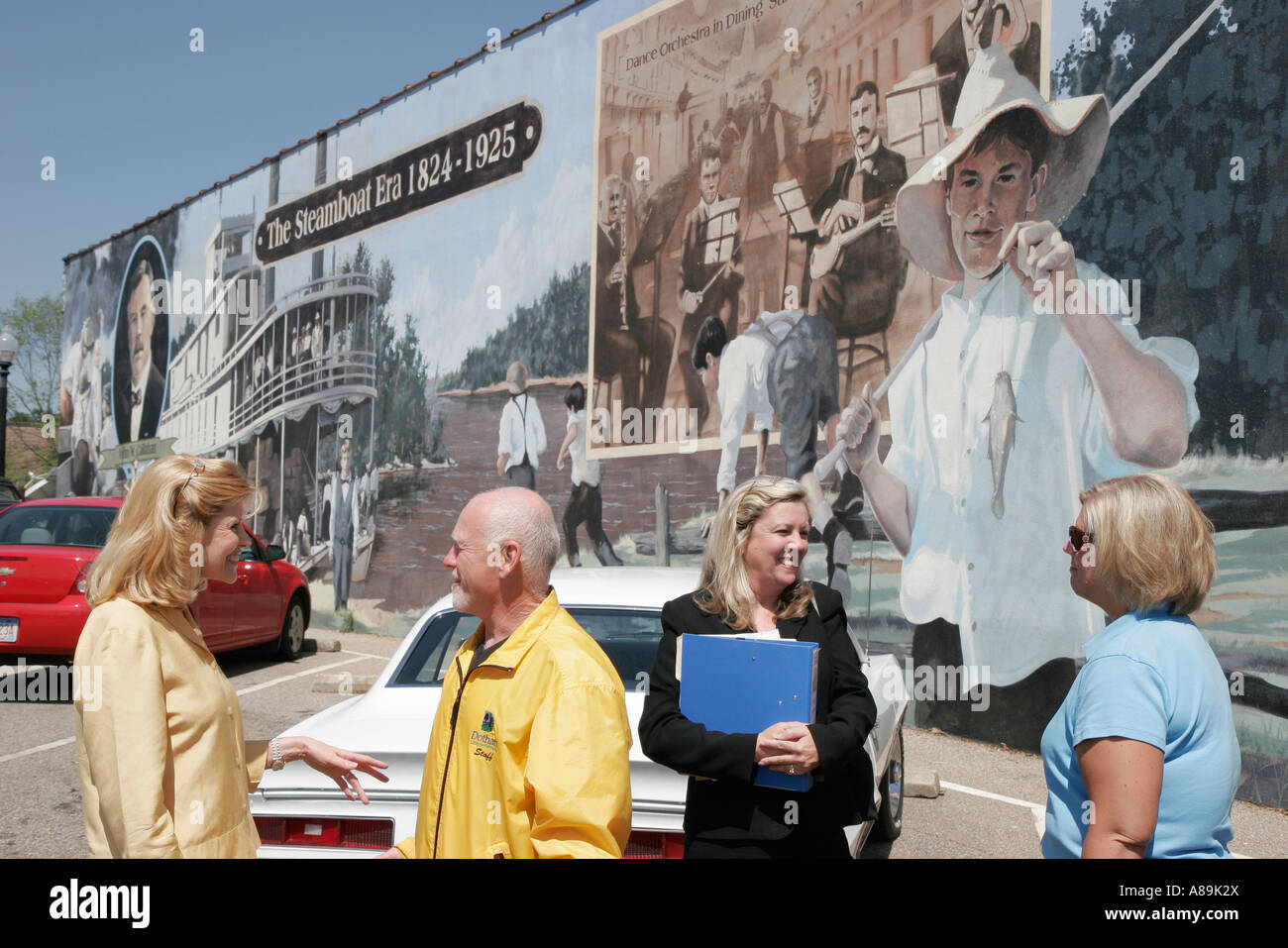 Dothan Alabama,Wiregrass Region murals,local history,Steamboat era ...