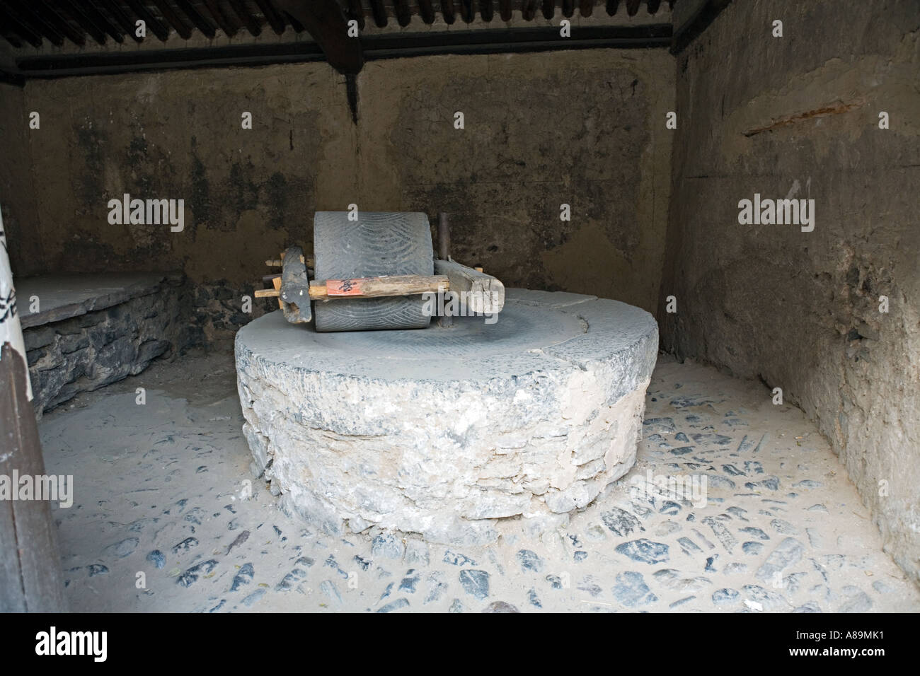 CHINA Chuandixia Ancient stone grinding wheel for grinding grain in the ...
