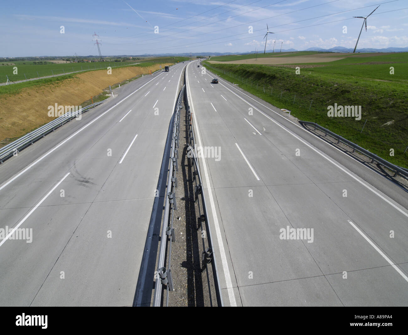 A1 West motorway, guide rail, concrete road surface Stock Photo - Alamy