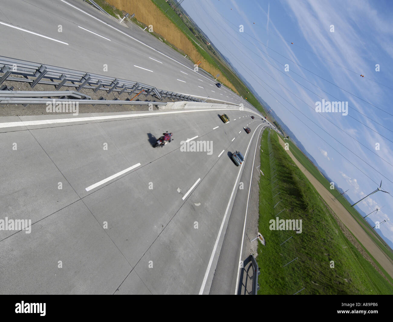 A1 West motorway, guide rail, concrete road surface Stock Photo - Alamy