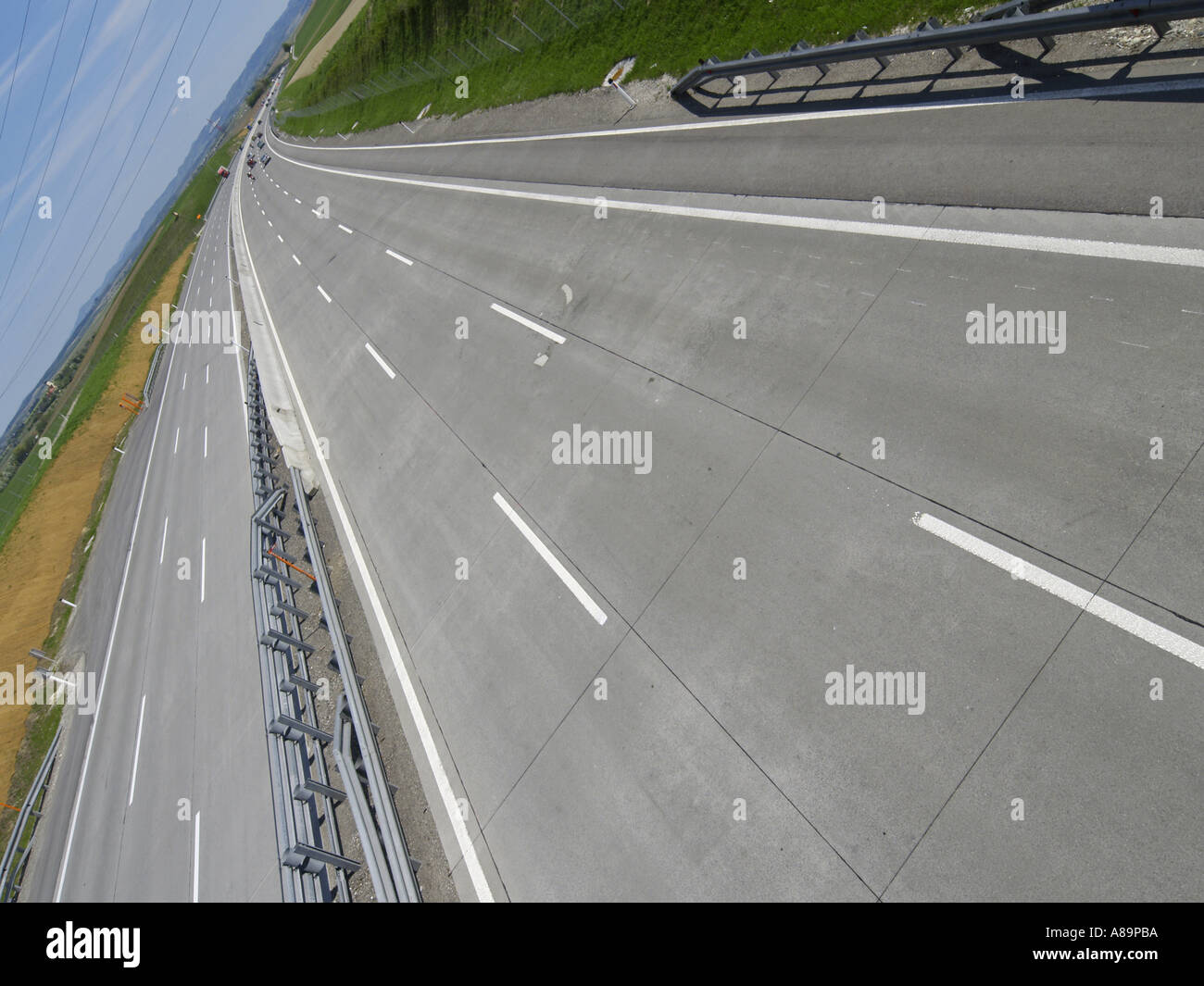 A1 West motorway, guide rail, concrete road surface Stock Photo - Alamy