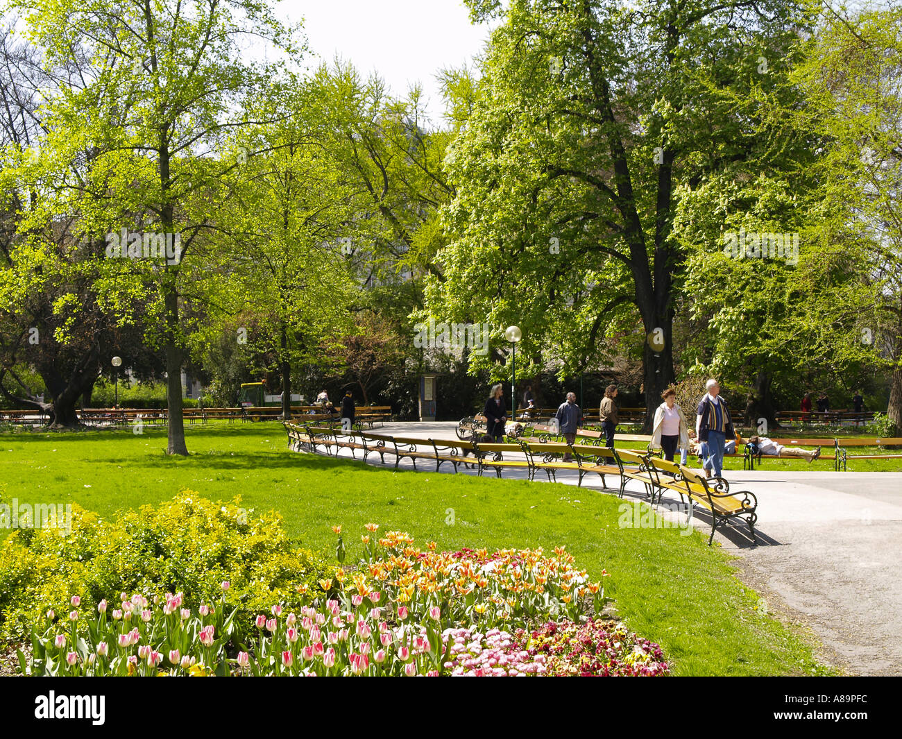 Vienna, city hall garden Stock Photo - Alamy