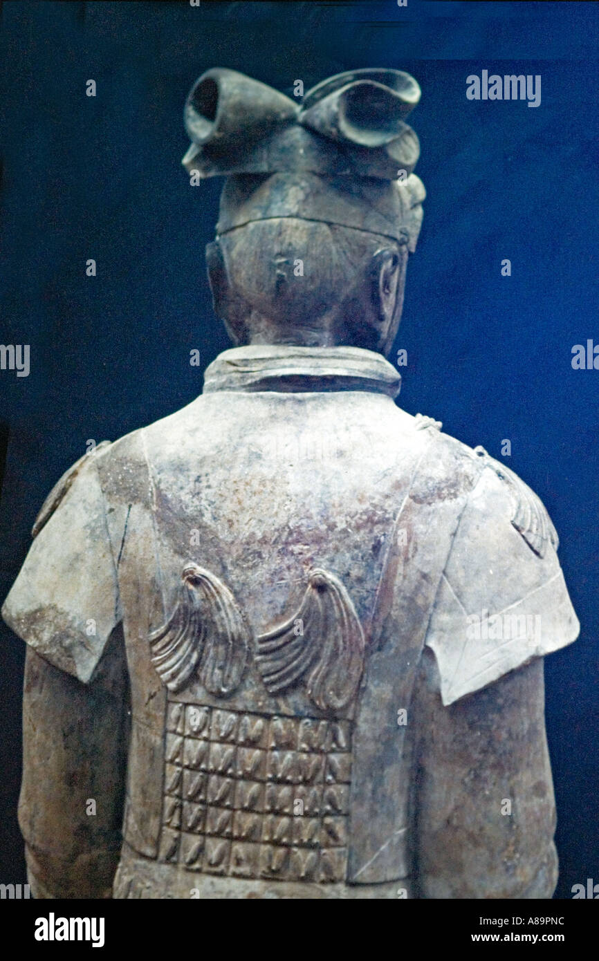 CHINA XIAN Detail of clothing and armor of terracotta warrior in the ...