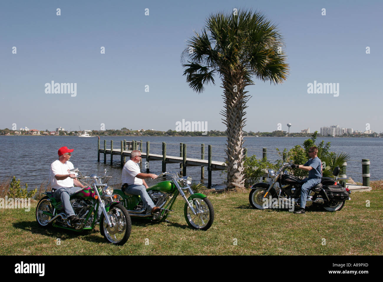 Florida Ormond Beach,Halifax River water River waterside Drive,Bike ...